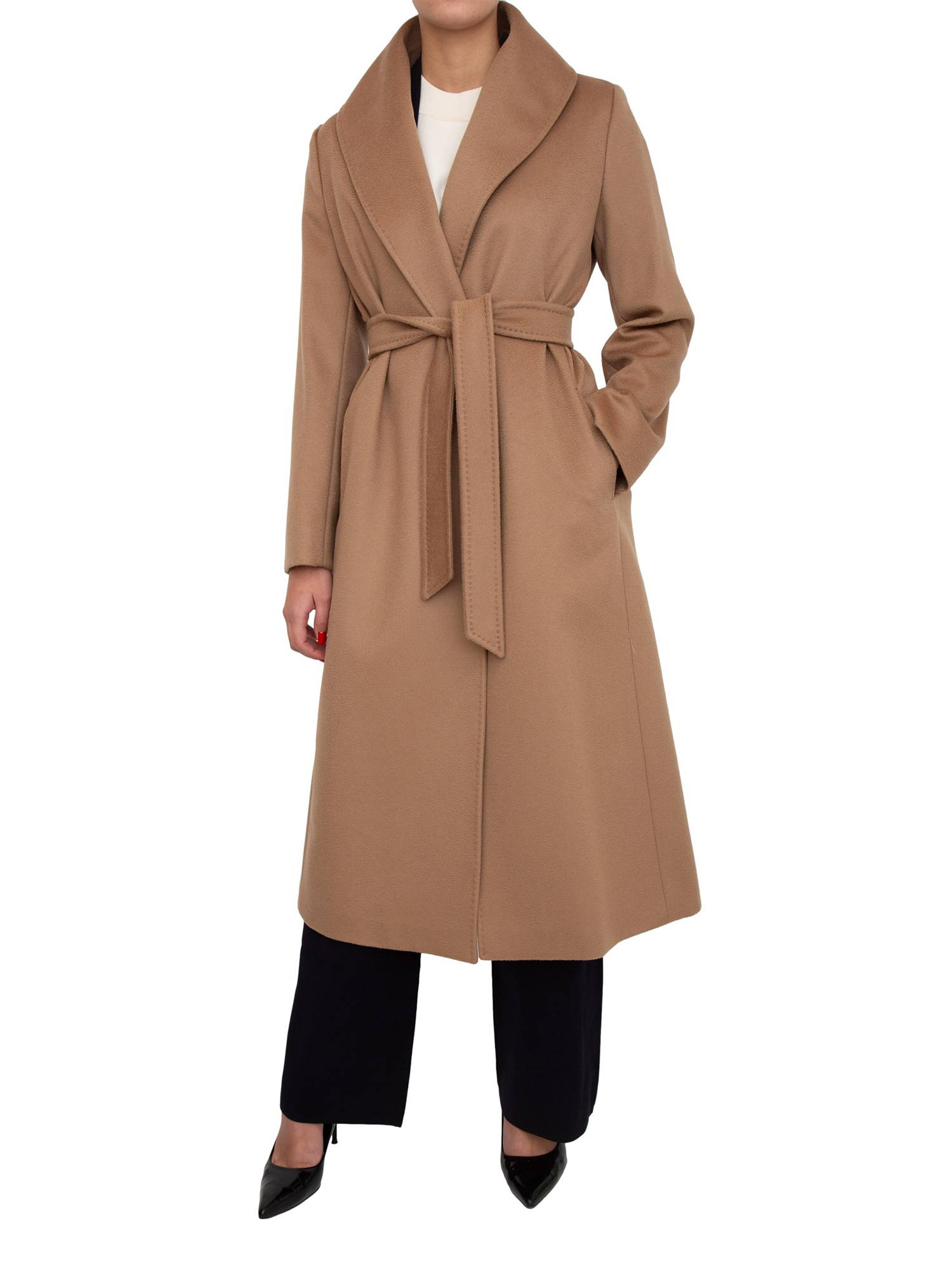 Cappotto Loriana Max Mara in drap di pura lana vergine cammello ...